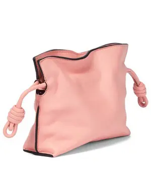 Loewe Flamenco Nano Leather Clutch - Pink | Editorialist