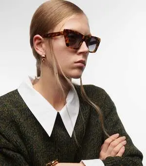 Celine Tortoiseshell Cat-eye Sunglasses
