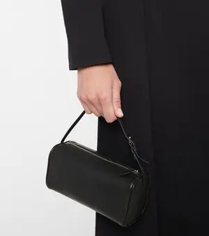 THE ROW Calf Leather Shoulder Bag - Black