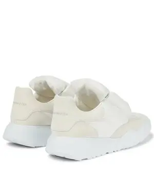 Alexander McQueen Puffy Suede-trimmed Sneakers