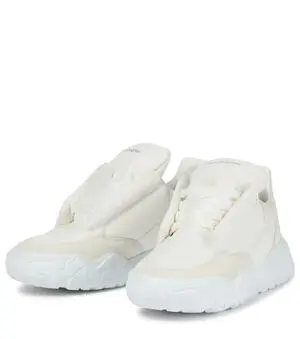 Alexander McQueen Puffy Suede-trimmed Sneakers