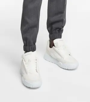 Alexander McQueen Puffy Suede-trimmed Sneakers