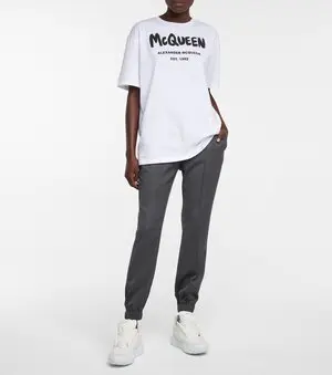 Alexander McQueen Puffy Suede-trimmed Sneakers