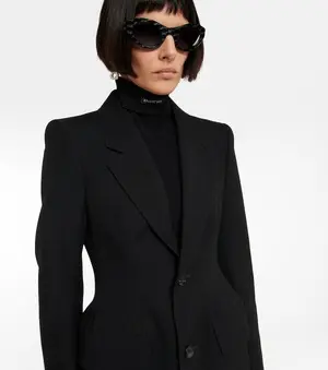 Balenciaga Hourglass Virgin Wool Blazer