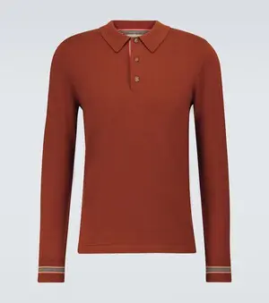 Burberry Pace Merino Wool Long-sleeved Polo