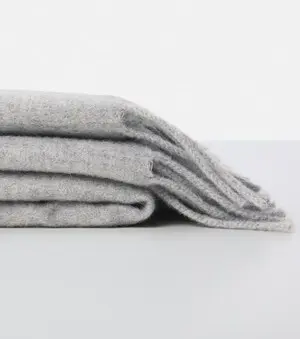 Brunello Cucinelli Square Cashmere Blanket - Grey