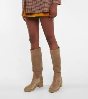 GIANVITO ROSSI Hynde Suede Knee-high Boots