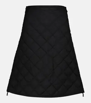 Moncler Quilted High-rise Skirt - Black