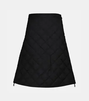 Moncler Quilted High-rise Skirt - Black