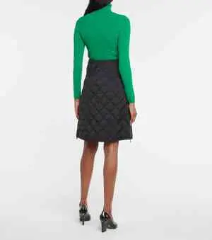 Moncler Quilted High-rise Skirt - Black