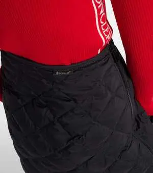 Moncler Quilted High-rise Skirt - Black