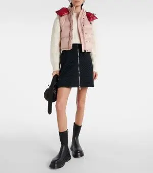 Moncler High-rise Quilted Miniskirt