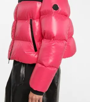 Moncler Jasione Cropped Down Jacket - Black