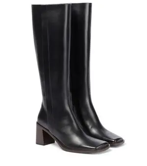 THE ROW Patch Knee-high Leather Boots