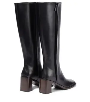 THE ROW Patch Knee-high Leather Boots