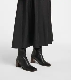 THE ROW Patch Knee-high Leather Boots