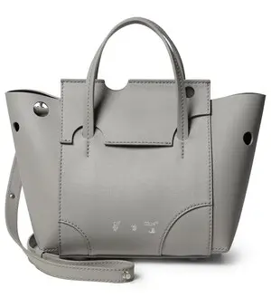 Off-White Burrow 25 Leather Tote - Grey | Editorialist