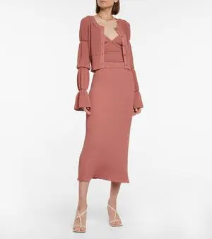 Altuzarra Piper Ribbed-knit Bustier