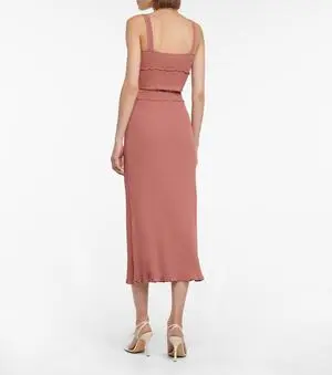 Altuzarra Piper Ribbed-knit Bustier