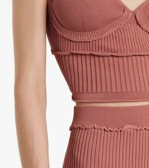 Altuzarra Piper Ribbed-knit Bustier