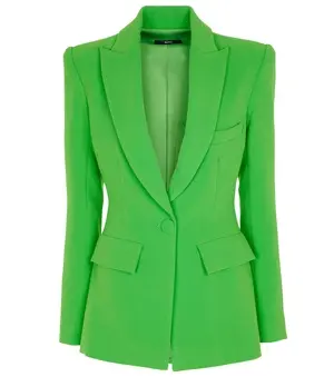 Alex Perry Carter Stretch-crêpe Blazer Green