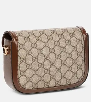 Gucci Horsebit 1955 Mini Leather-trimmed Shoulder Bag - Beige