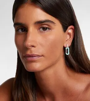 EERA Chiara Single Earring In 18kt Gold With Diamonds - Green