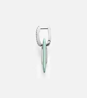 EERA Chiara Single Earring In 18kt Gold With Diamonds - Green