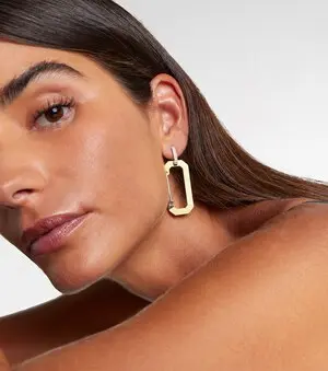 EERA Chiara Big 18kt Gold Single Earring With Diamonds - Yellow