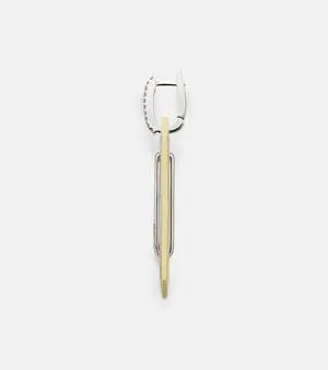 EERA Chiara Big 18kt Gold Single Earring With Diamonds - Yellow