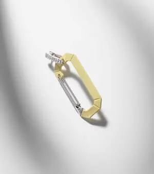 EERA Chiara Big 18kt Gold Single Earring With Diamonds - Yellow