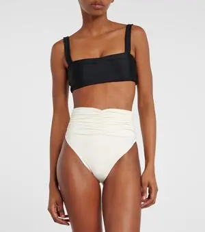 Magda Butrym Floral-appliqué Bikini Bottom - White