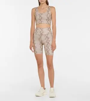 Varley Delta Snake-print Sports Bra