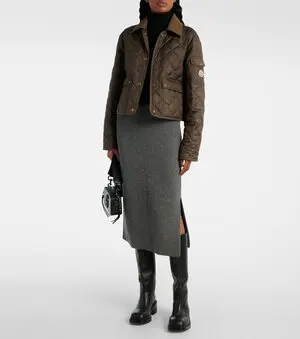 Moncler Wool And Cashmere Midi Skirt