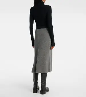 Moncler Wool And Cashmere Midi Skirt