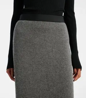 Moncler Wool And Cashmere Midi Skirt
