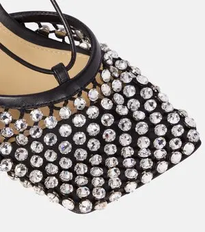 Bottega Veneta Sparkle Stretch Embellished Mesh Pumps
