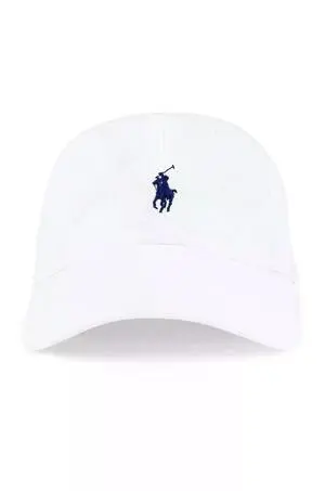 Ralph Lauren Polo Chino Cap - White & Marlin Blue