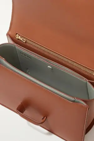 Loewe Barcelona Leather Shoulder Bag Orange