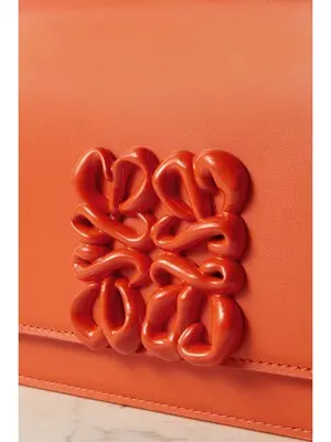Loewe Goya Leather Shoulder Bag - Orange