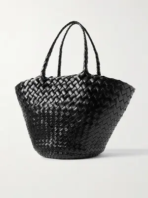 Dragon Diffusion Egola Woven Leather Tote - Black