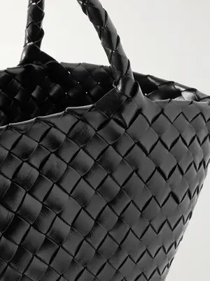 Dragon Diffusion Egola Woven Leather Tote - Black