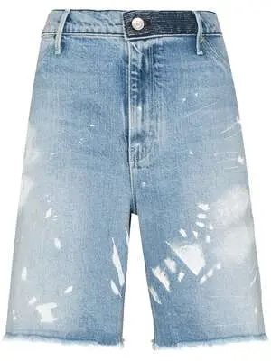 RTA RTA Hesper Paint-Splatter Denim Shorts