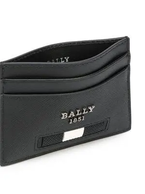 Bally Bhar Leather Card Holder - Grey