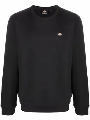 Dickies Logo-patch Crew Neck Sweatshirt - Black