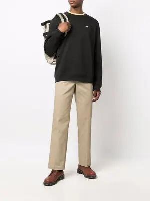 Dickies Logo-patch Crew Neck Sweatshirt - Black