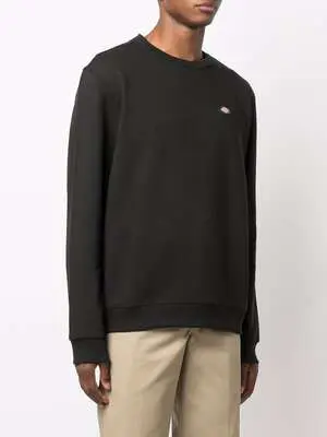 Dickies Logo-patch Crew Neck Sweatshirt - Black