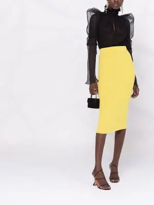 TOM FORD Floral-lace High-neck Blouse