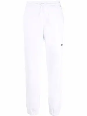MSGM Logo-print Cotton Track Pants - White