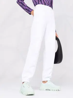MSGM Logo-print Cotton Track Pants - White
